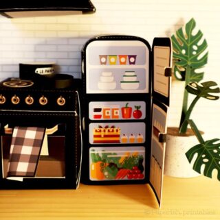 How to make a dollhouse refrigerator : Free Printable - Paperish ...